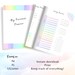 Printable Planner Bundle Colorful Rainbow PDF 2025 2026 2027 Daily ...