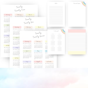 2024 Printable Planner Bundle Colorful Rainbow PDF 2025 2026 Daily ...