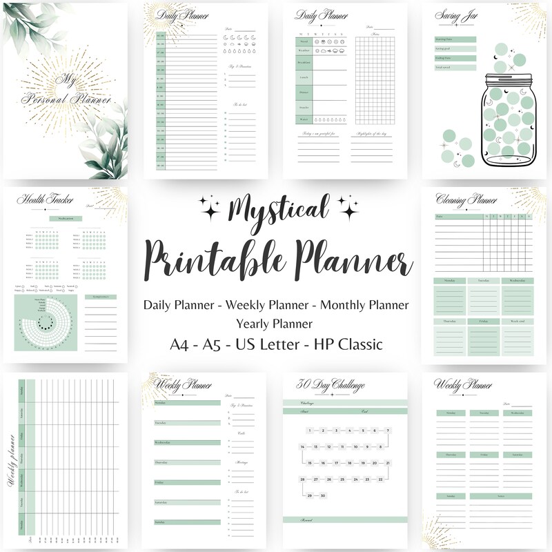 Botanical Planner - Etsy