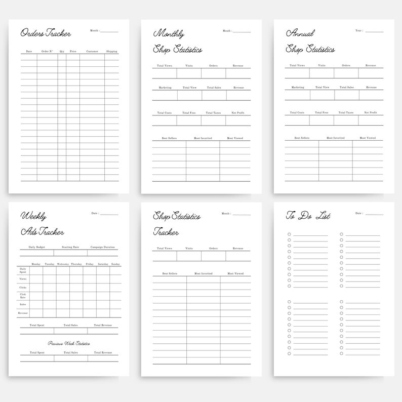 Etsy Shop Business Printable Planner - SEO Optimization, Listing ...