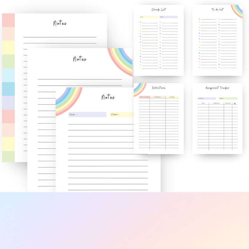 Study Planner Printable PDF Bundle Students Planner Set College Essay ...