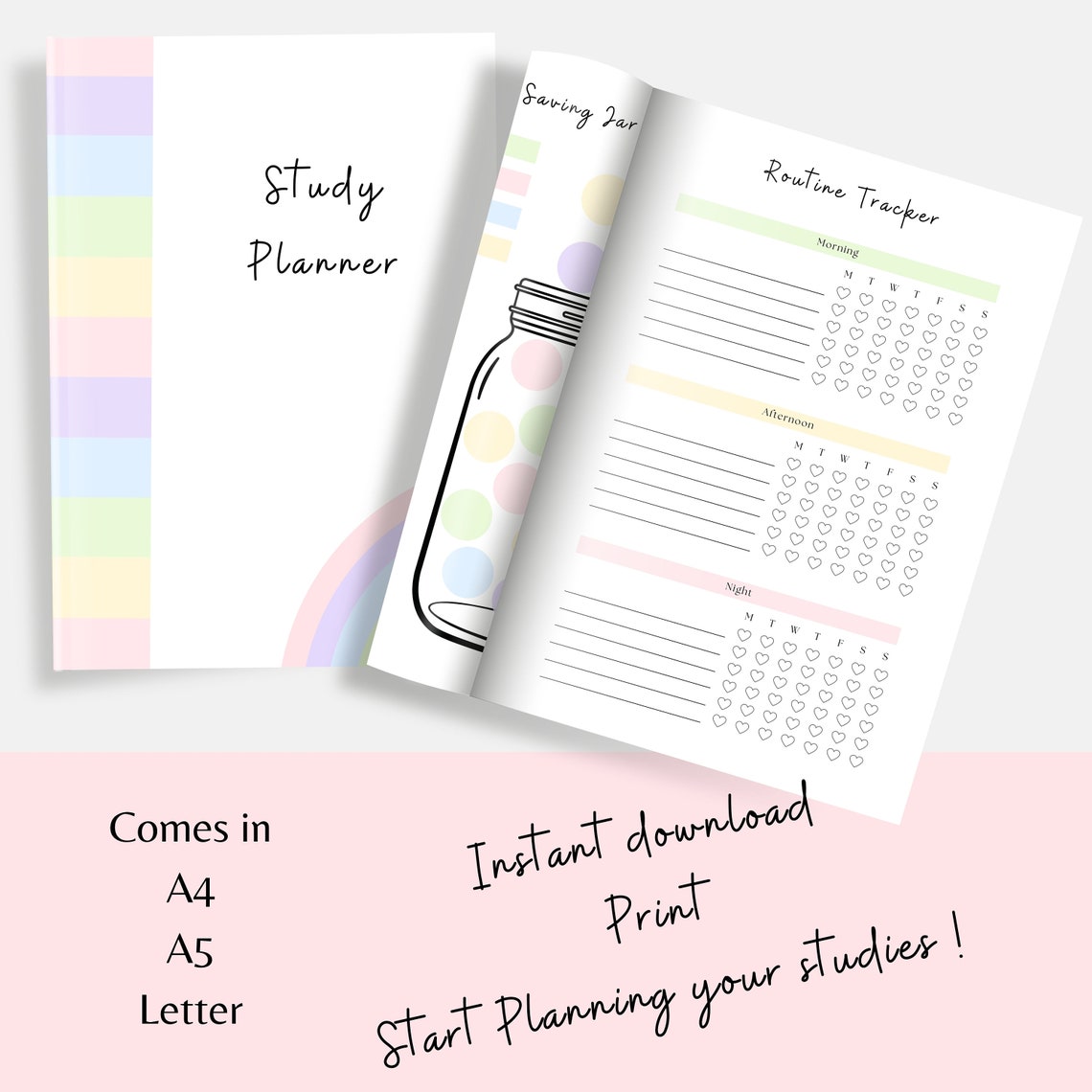 Study Planner Printable PDF Bundle Students Planner Set College Essay ...