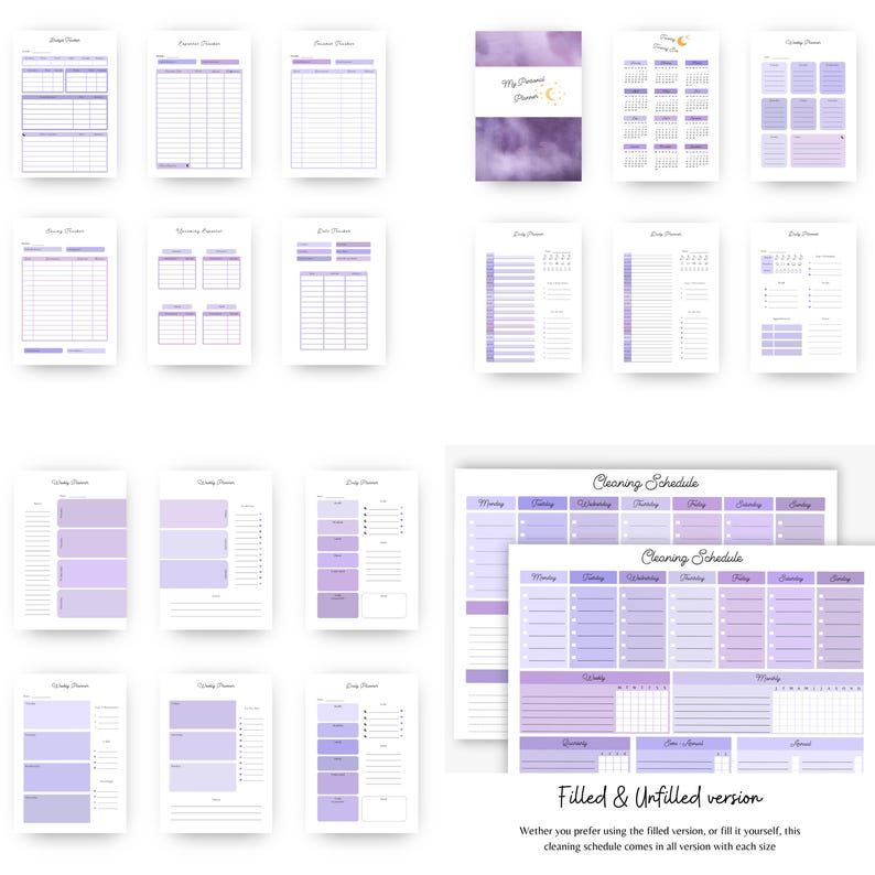 Printable Editable Planner Bundle – Aesthetic Witchy Planner, Life ...