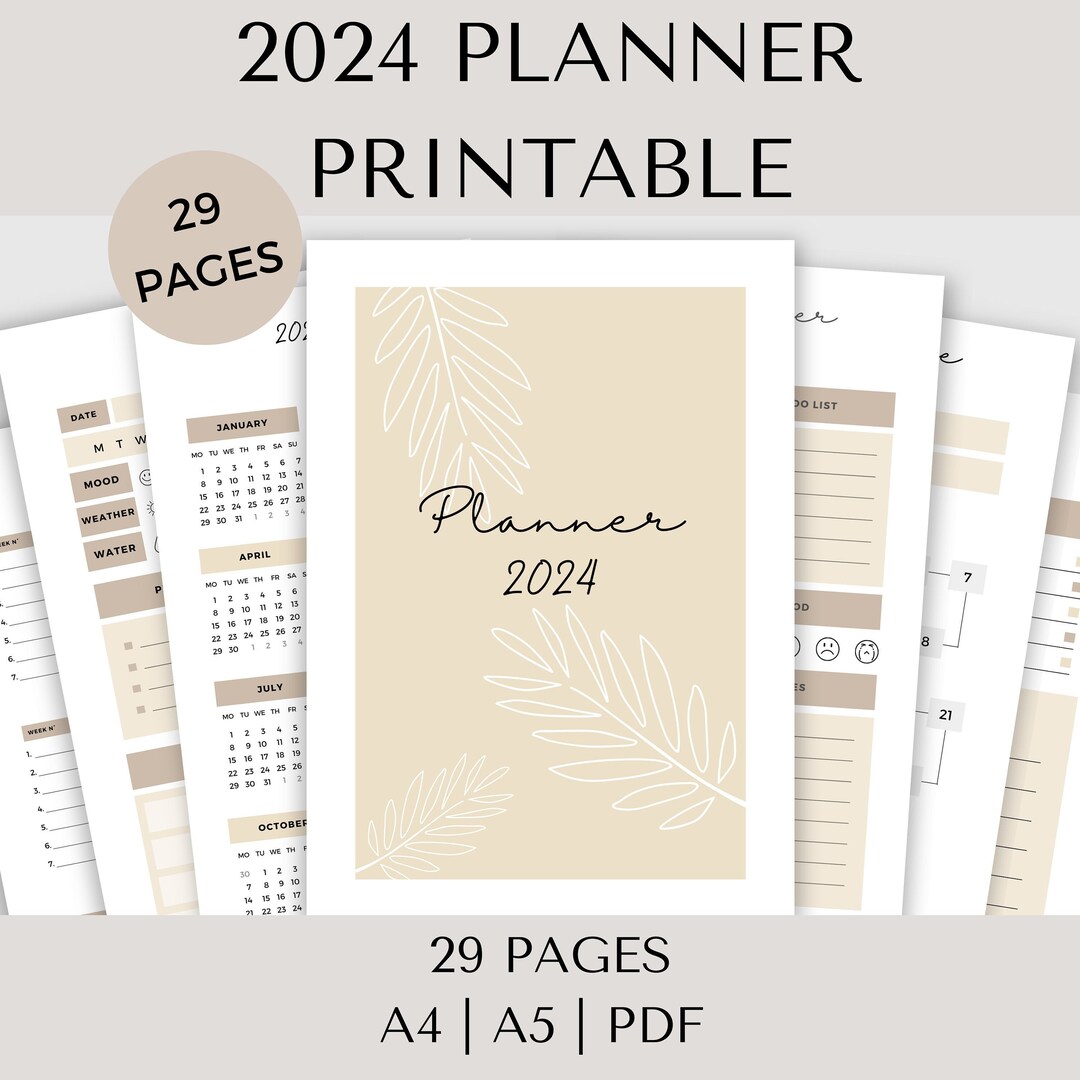 2024 Printable Planner SET Daily Planner Monthly Planner to Do List ...