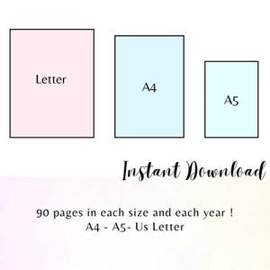 2025 Printable Planner Rainbow Pastel Colorful Bundle PDF 2026 Daily ...