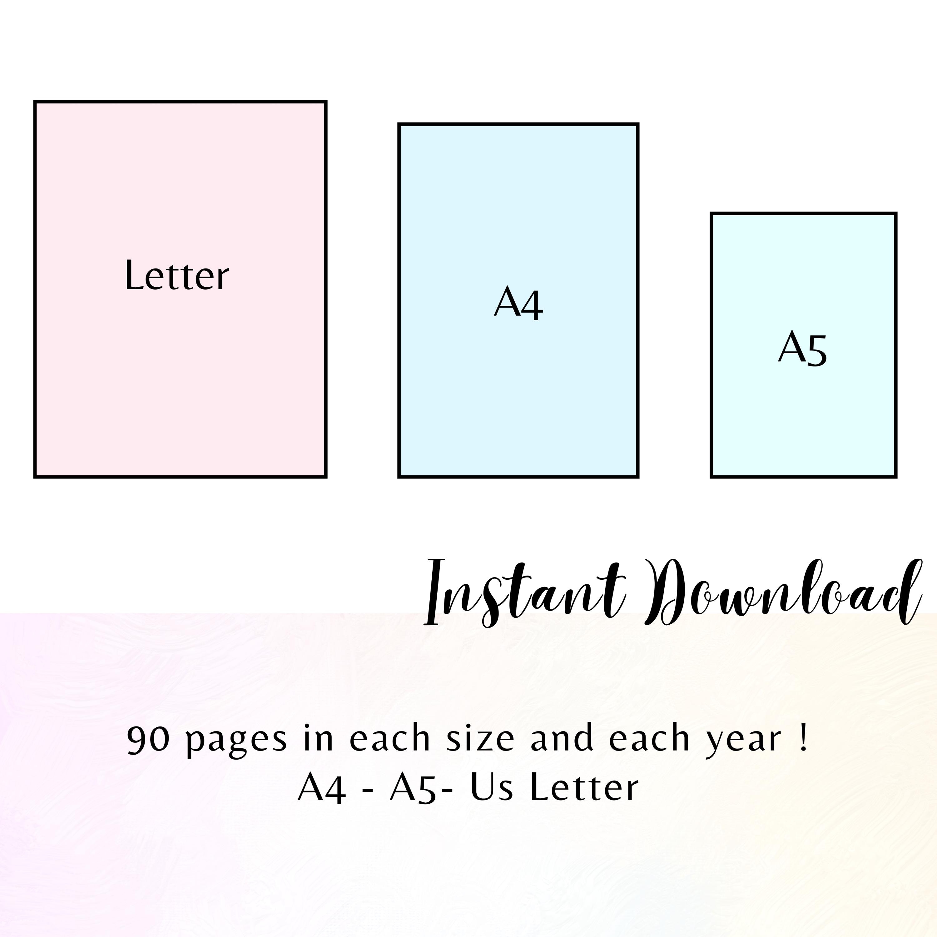 2025 Printable Planner Rainbow Pastel Colorful Bundle PDF 2026 Daily ...