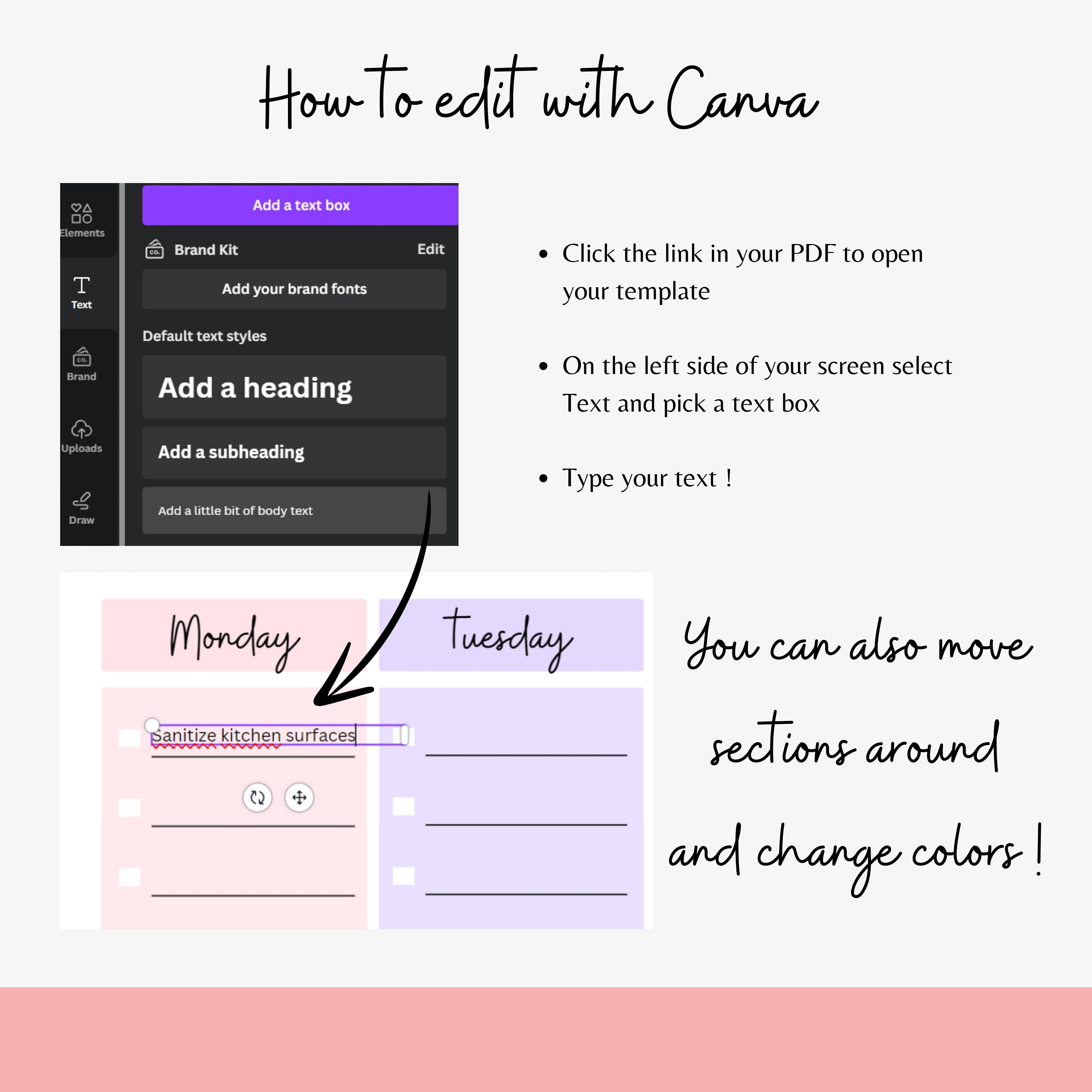 Editable House Chores Checklist Canva Template Household Management ...