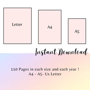 Rainbow Planner Printable 2024 2025 2026 PDF, Agenda Insert, Daily ...