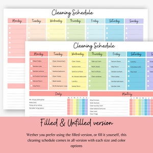 Editable House Chores Checklist - Canva Template - Household Management ...