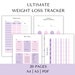 Ultimate Weight Loss Tracker Printable PDF A5 A4 Pink Purple - Etsy