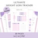 Ultimate Weight Loss Tracker Printable PDF A5 A4 Pink Purple - Etsy