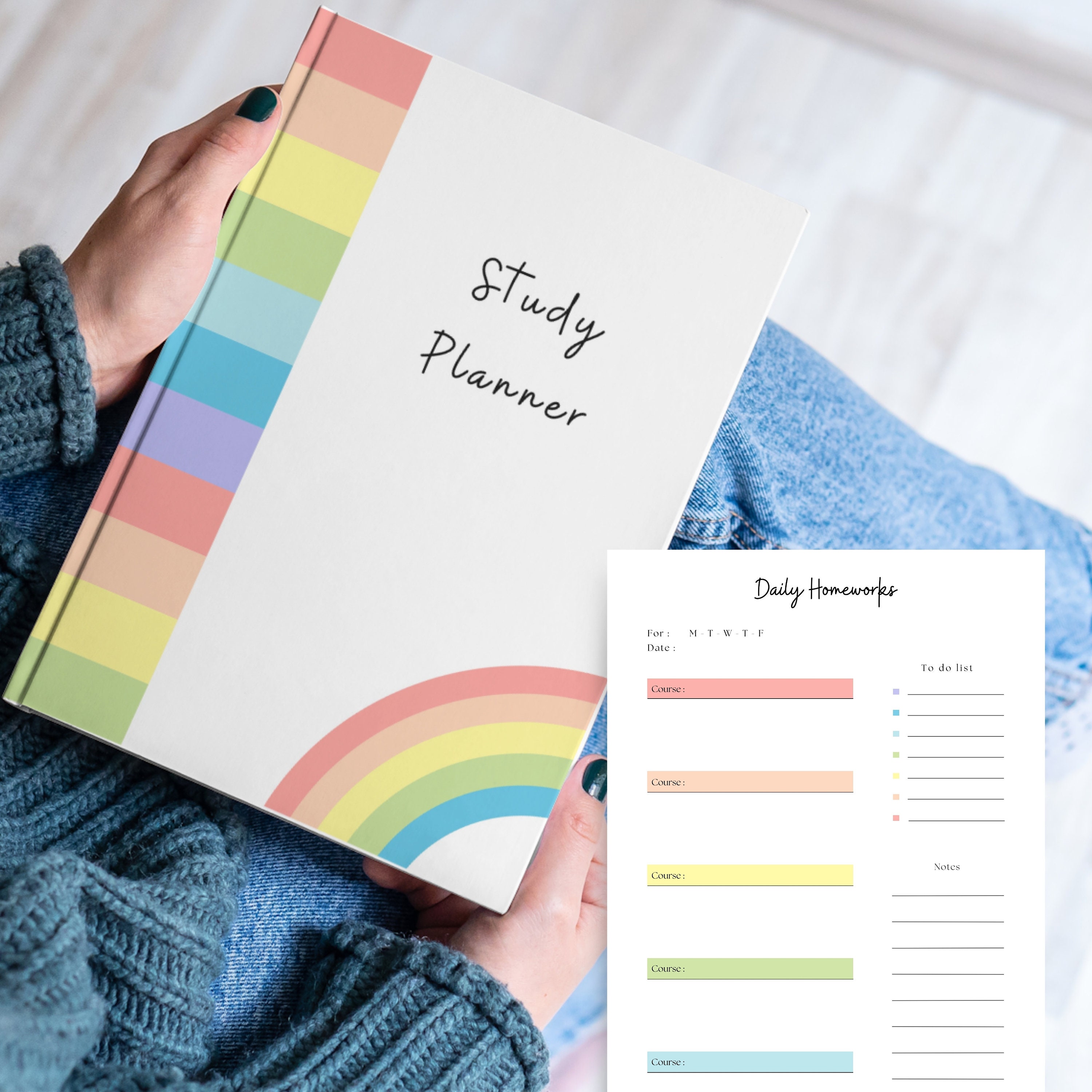 Study Planner Printable PDF Bundle Students Planner Set College Essay ...