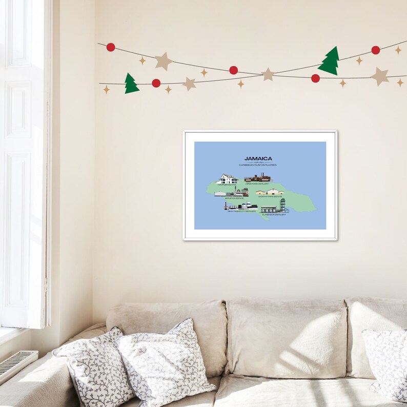 Jamaica Rum Distilleries Poster Caribbean Gifts Rum Map - Etsy