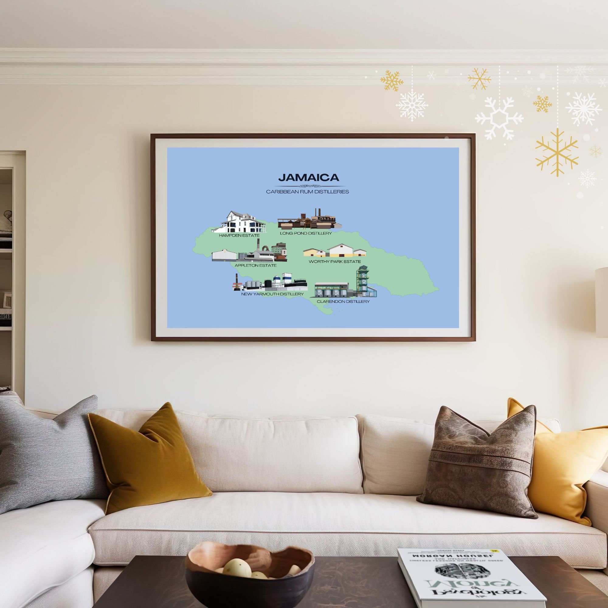 Jamaica Rum Distilleries Poster Caribbean Gifts Rum Map - Etsy
