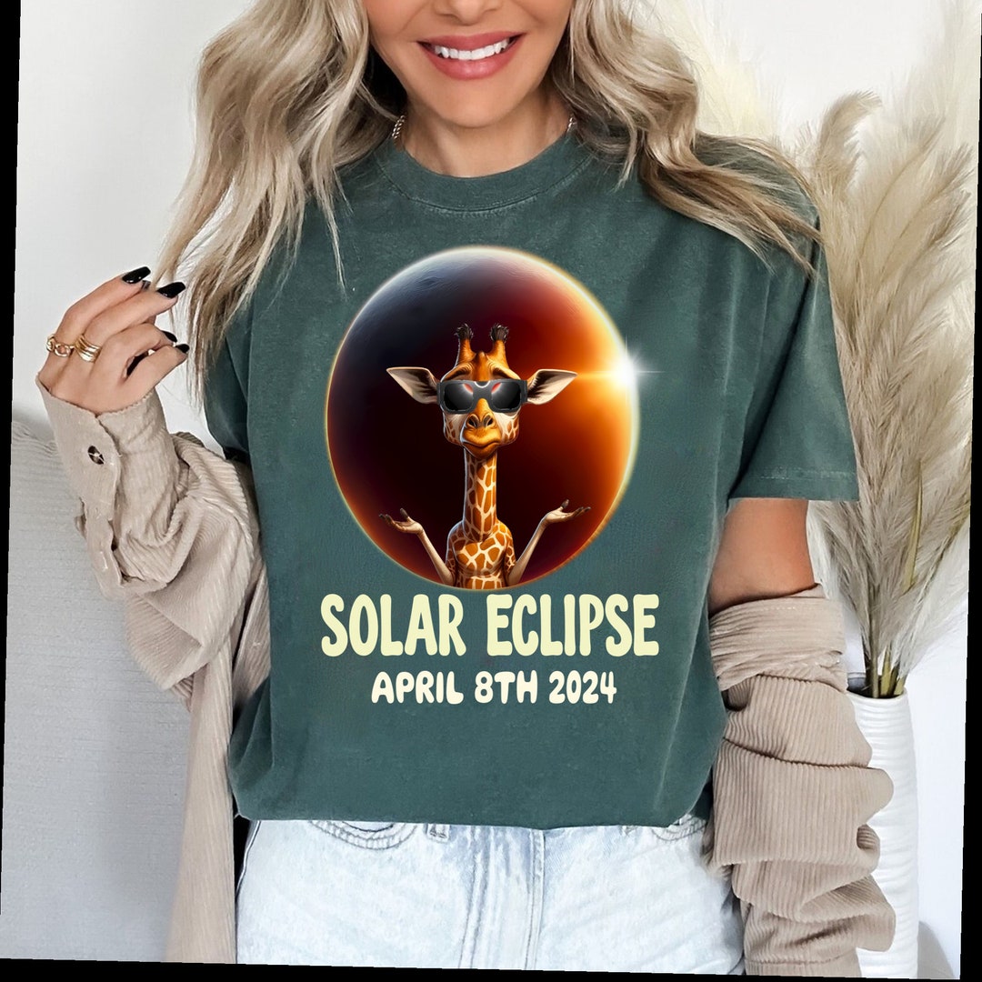 Solar Eclipse 2024 Giraffe Wearing Solar Eclipse Glasses1010 - Etsy