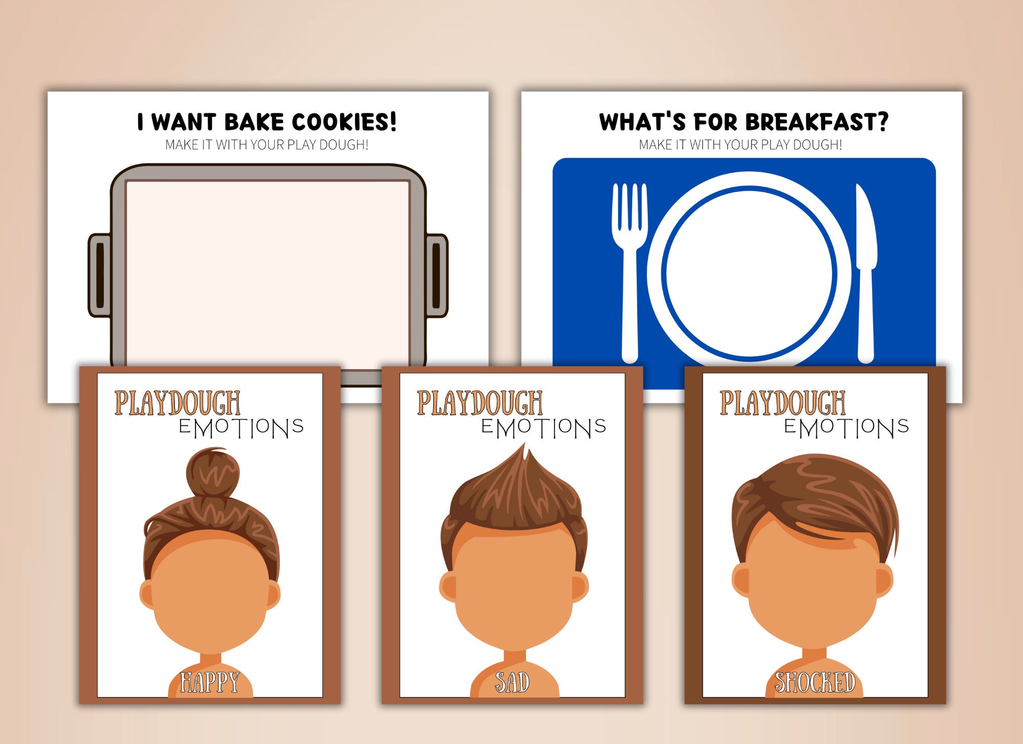 Printable Playdough Activity Playdough Placemat Pre-school - Etsy