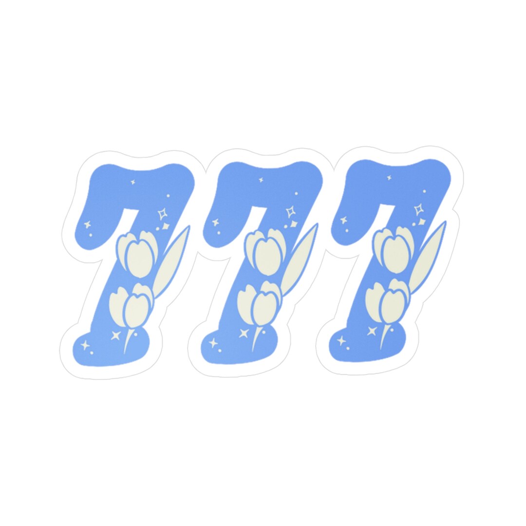 777 Angel Number Sticker Vinyl Decal for Water Bottle Witchy Stickers ...