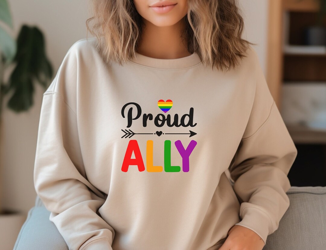 LGBTQ Ally Sweater Pride Ally Sweatshirt Gay Rights Ally - Etsy