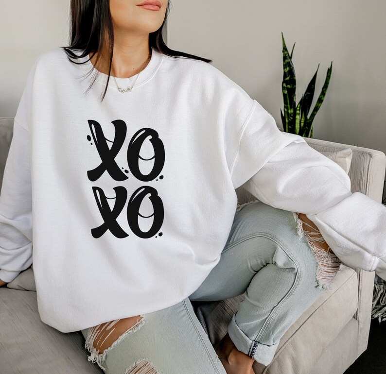 Xoxo Sweatshirt, Minimalist Sweater, Unisex Sweatshirt, Love Sweatshirt ...