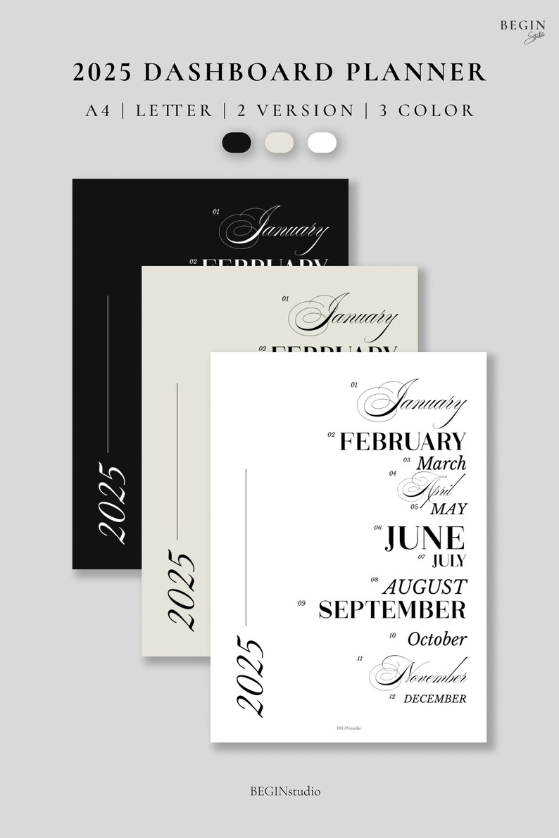 2025 Dated Planner Dashboard Printable Planner Dividers - Etsy