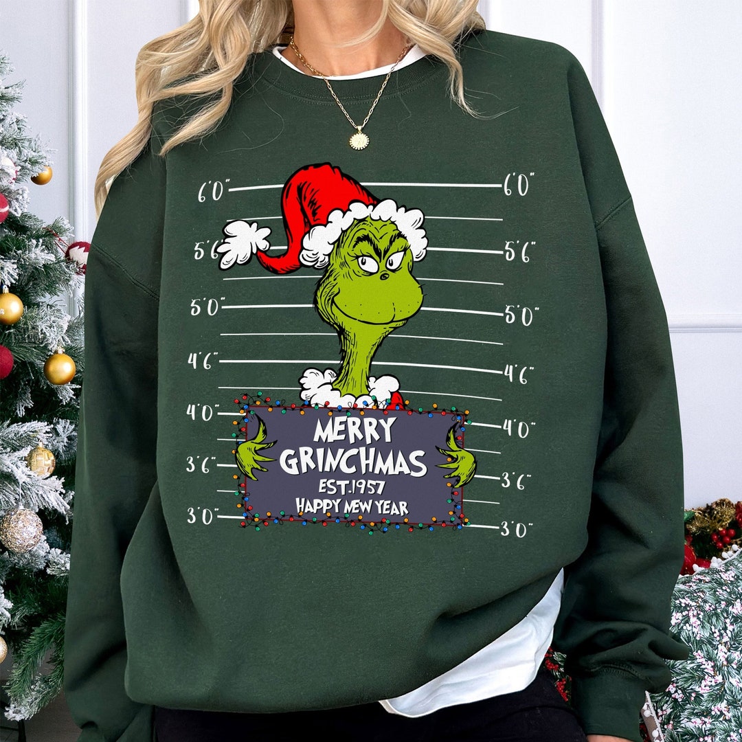 Criminal Grinch Mugshot Shirt Grinch Christmas Shirt - Etsy
