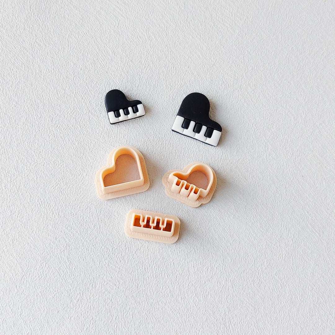 Mini Grand Piano Polymer Clay Cutter Set – Music Lover Gift | Piano ...