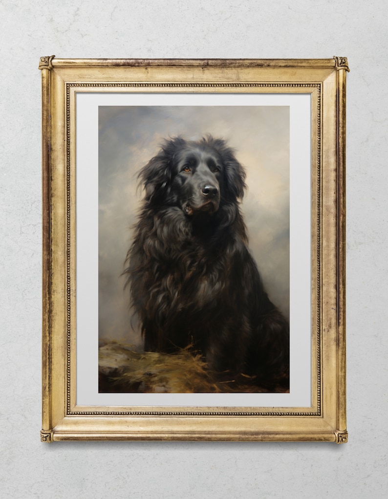 Pet Portraits Classical Dog Art Digital Dog Art Antique Dog Painting Pet Oil Painting Dog Oil ...