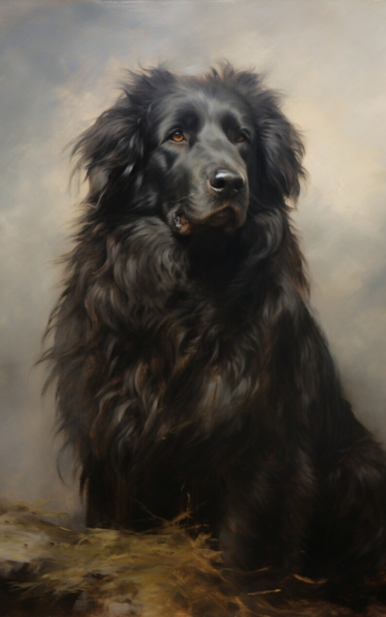Pet Portraits Classical Dog Art Digital Dog Art Antique Dog Painting Pet Oil Painting Dog Oil ...