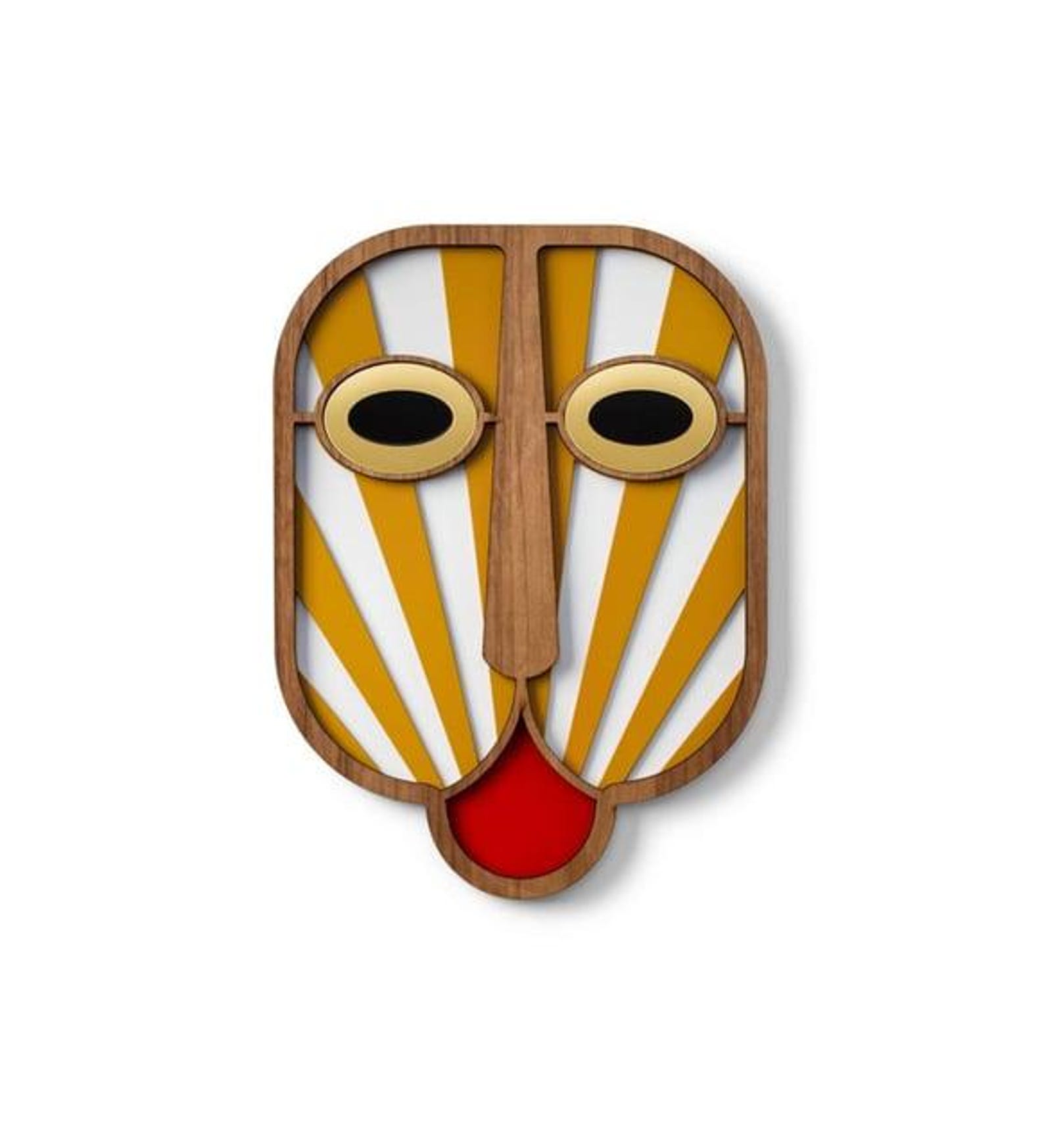 Handmade Wooden Wall Mask: Modern Geometric Face Art Decor - Etsy