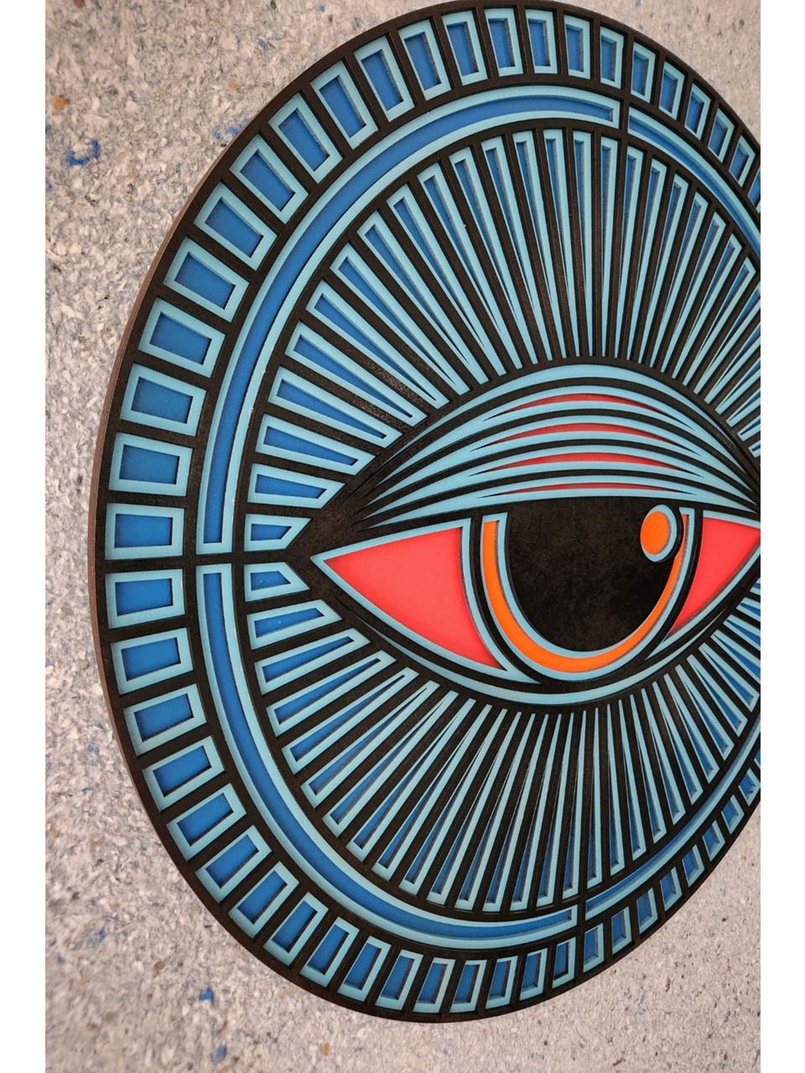 XL 3D Evil Eye Wall Decor Handmade Eye Art,office, Cafe Decoration ...