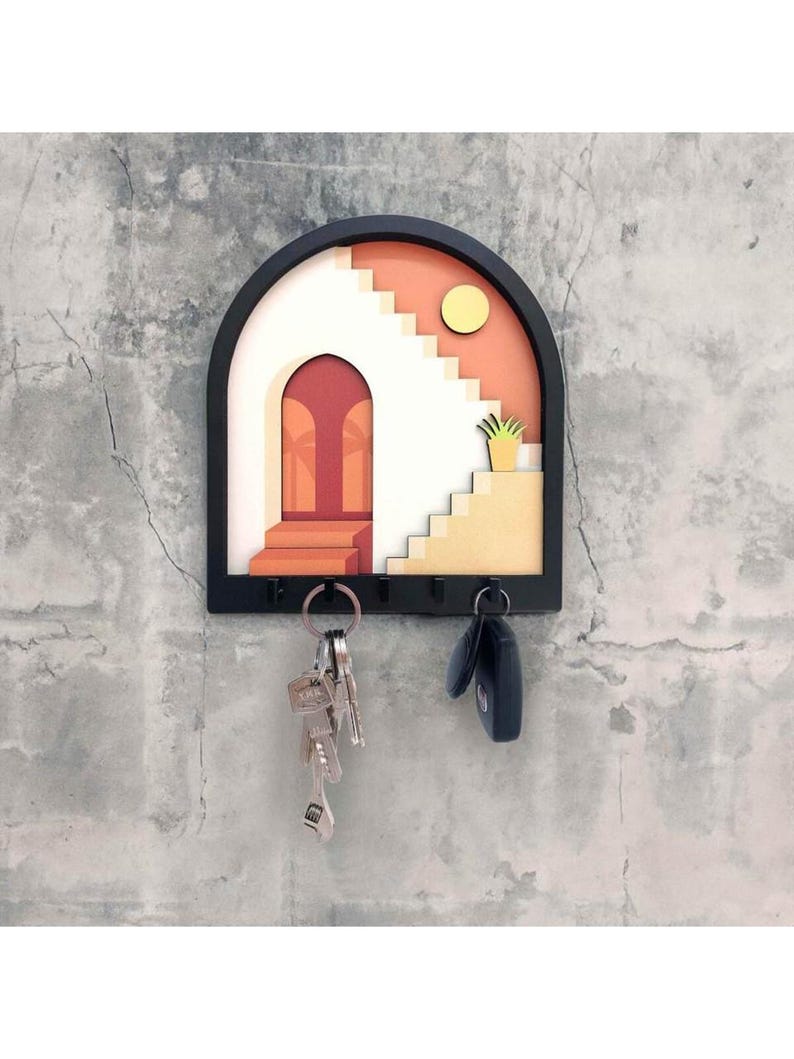 3D Mexican House Key Holder for Home Entryway Organizer Key House Decor ...