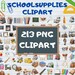 School Supplies Clipart-school Supply Cuties Clipart MEGA Set - Etsy