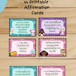 Printable Affirmation Cards Kawaii. 32 Printable Positive Affirmation ...