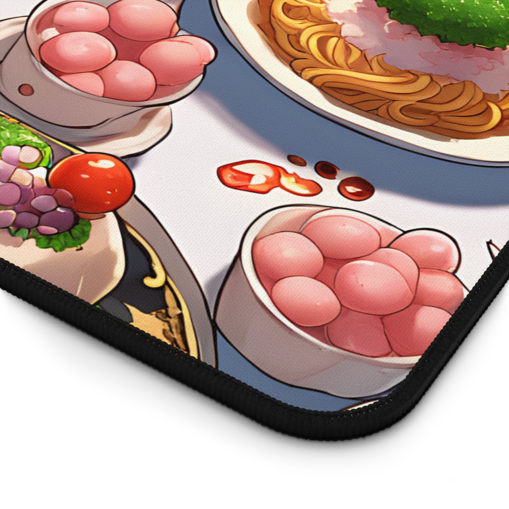 Anime Food Kawaii Desk Mat, Kawaii Cosmic Themed Gaming Mouse Pad, Pink ...