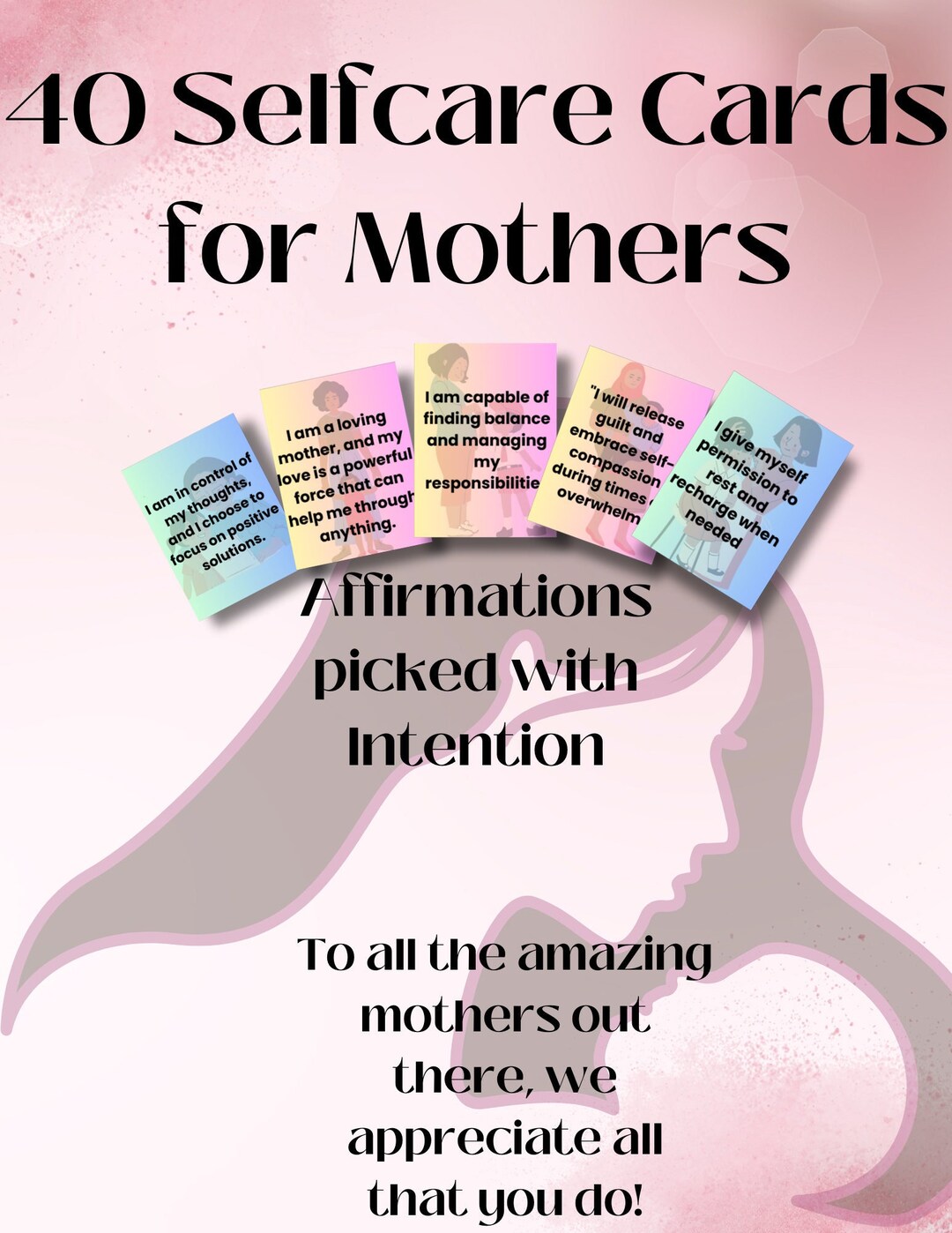 Motherhood Affirmation Cards,themed Inspirational Quote Cards/business ...