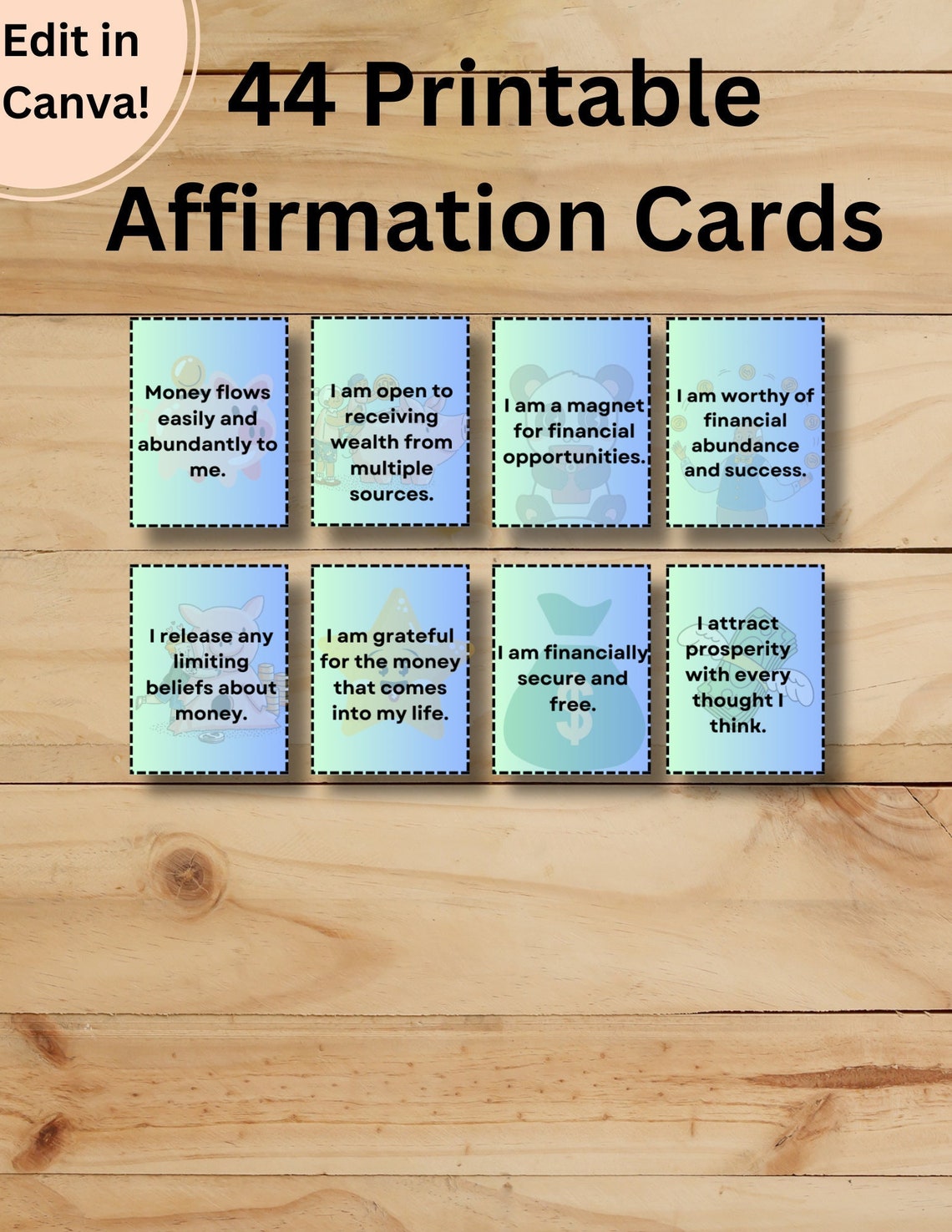 Printable Affirmation Cards Kawaii. 40 Printable Positive Affirmation ...