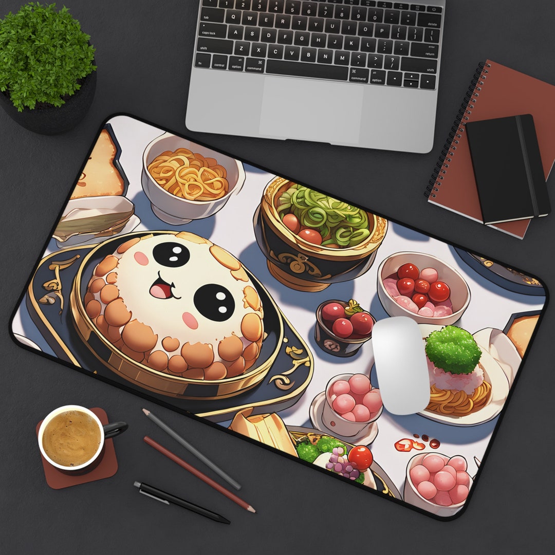 Anime Food Kawaii Desk Mat, Kawaii Cosmic Themed Gaming Mouse Pad, Pink ...