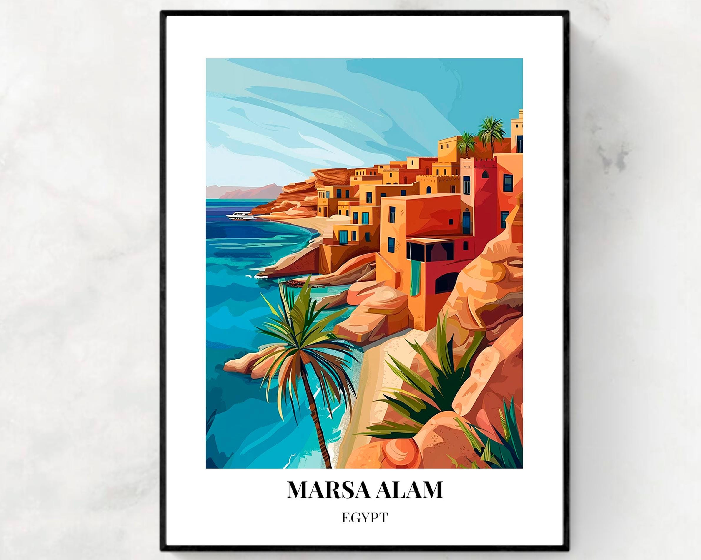 Marsa Alam Beaches Travel Print Wall Art, Marsa Alam Egypt City Print ...