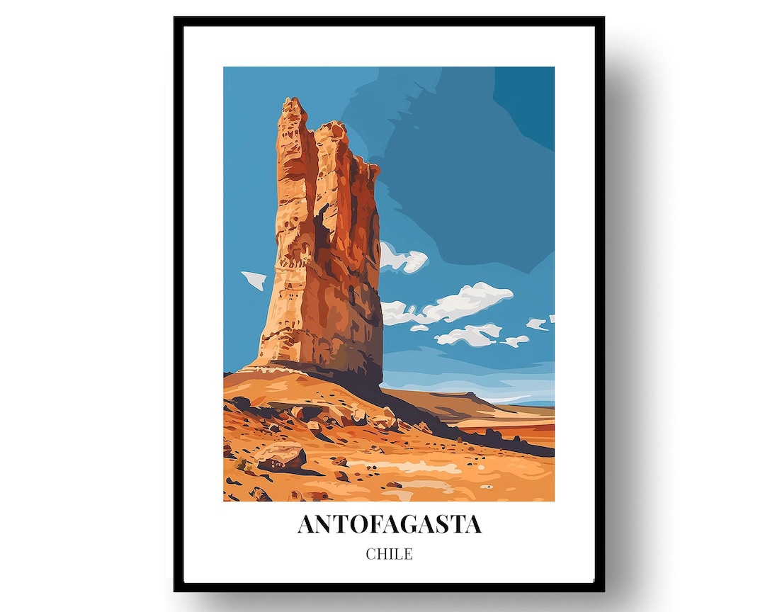 Antofagasta Travel Poster: Chile Wall Decor (framed or Digital) - Etsy