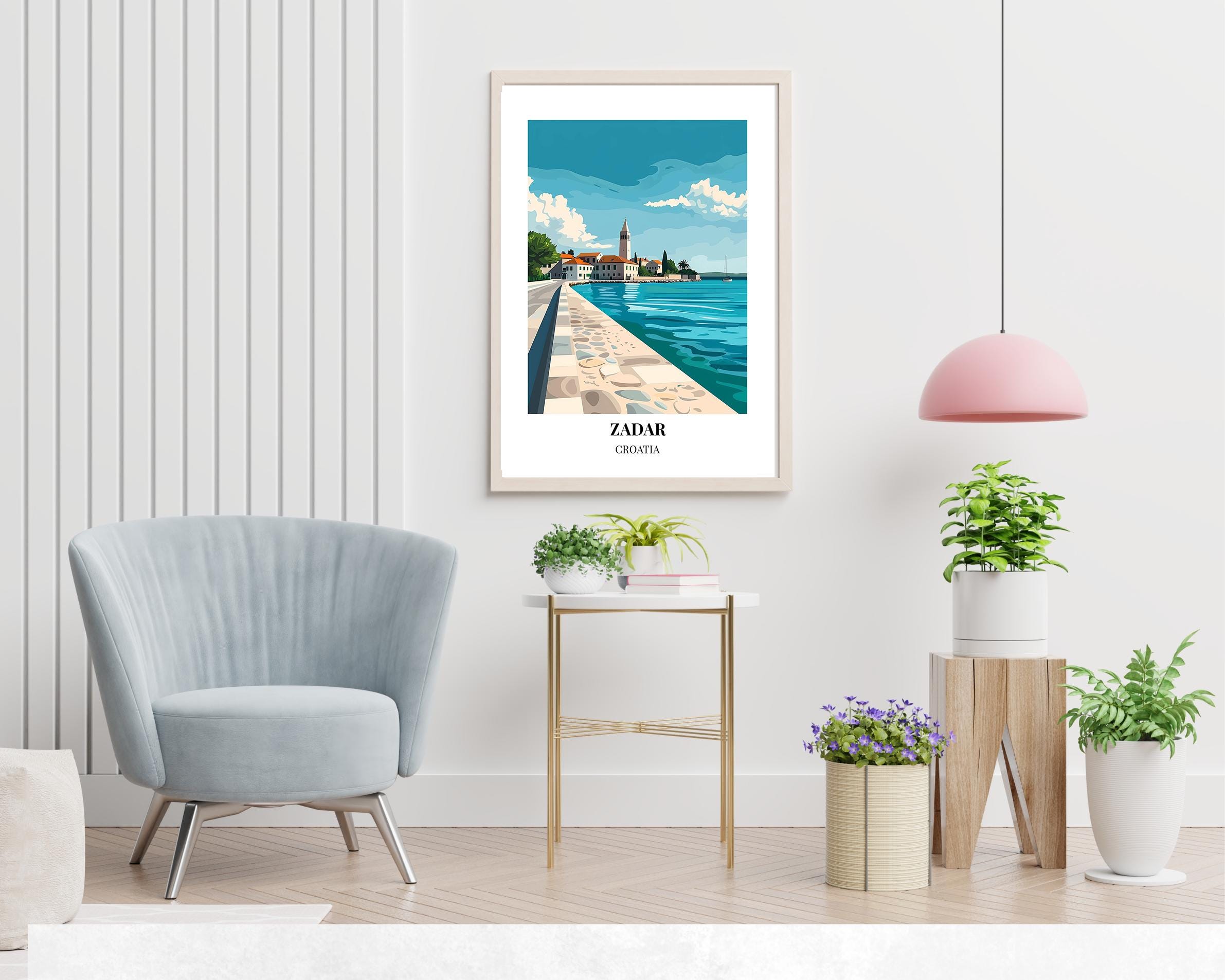 Sea Organ Travel Print Wall Art, Zadar Croatia City Print, Sea Organ ...