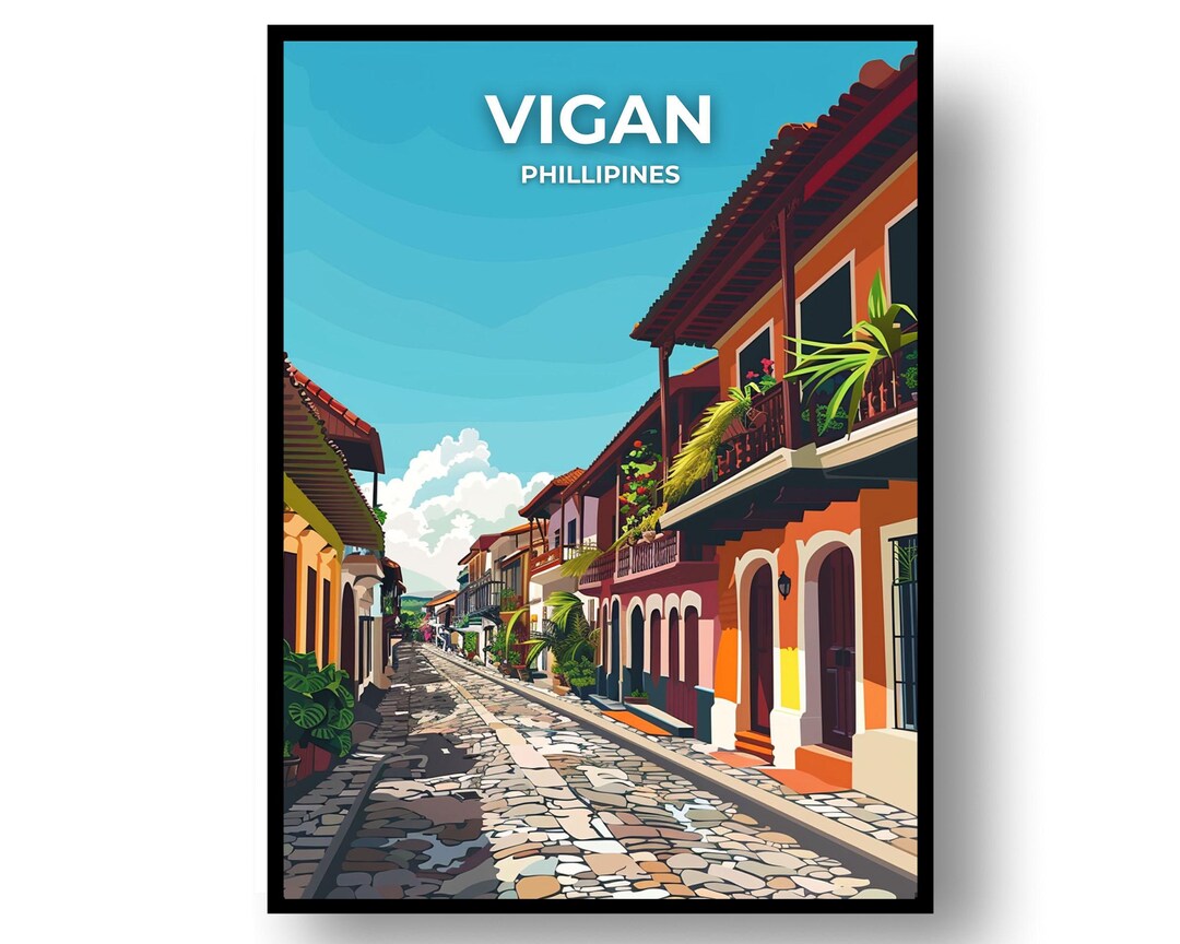 Vigan Philippines Travel Poster: Framed or Digital Download - Etsy
