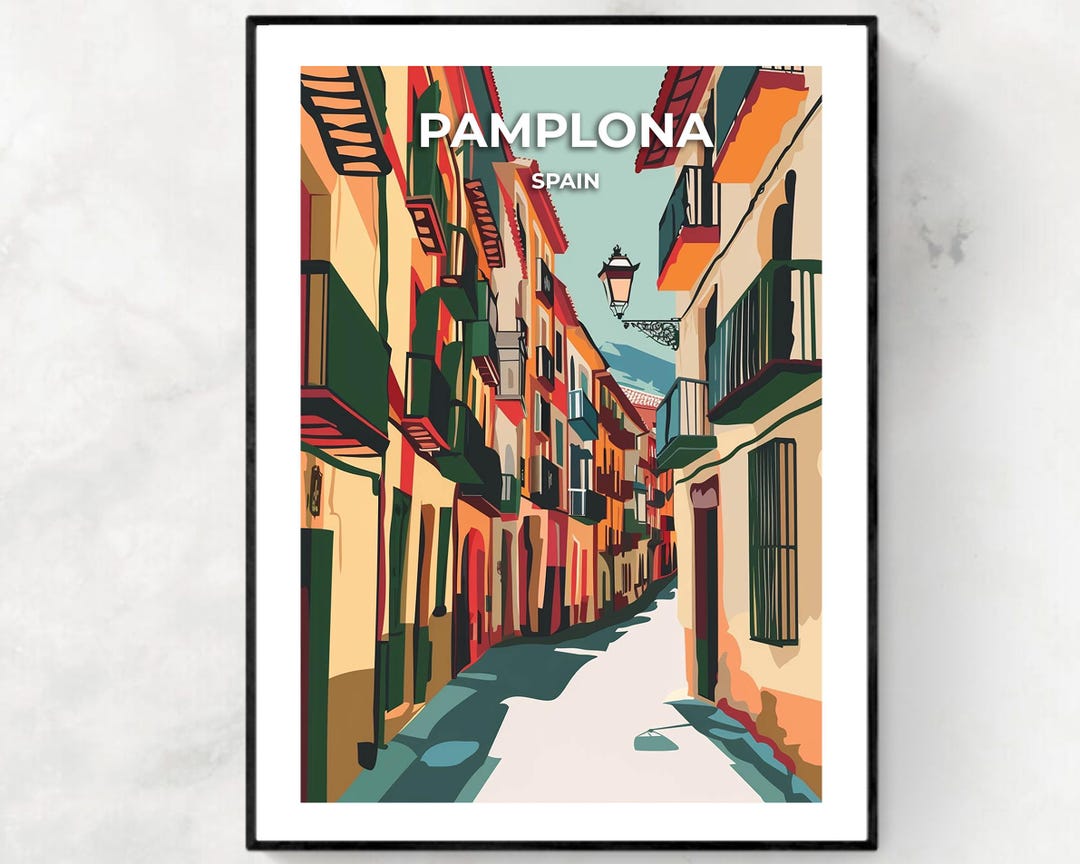 Pamplona Bullring Travel Print Wall Art, Pamplona Spain City Print ...
