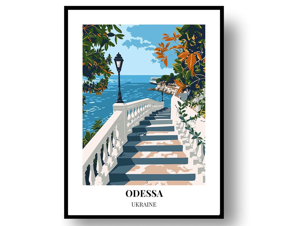 Odessa Wall Art: Travel Poster From Ukraine (framed or Digital) - Etsy