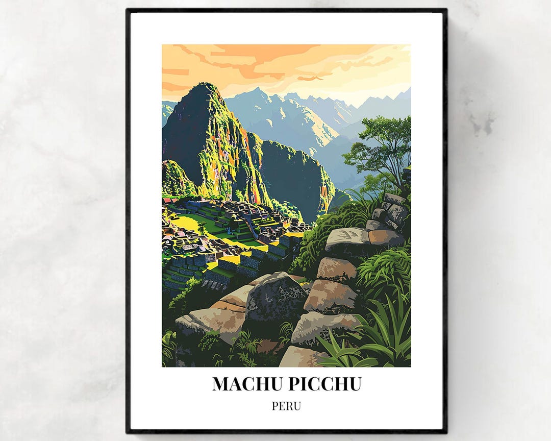 Machu Picchu Travel Print, Machu Picchu - Peru Travel Gift, Printable ...