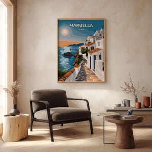 Marbella, Spain Travel Poster , Marbella, Spain Travel Poster , Custom ...