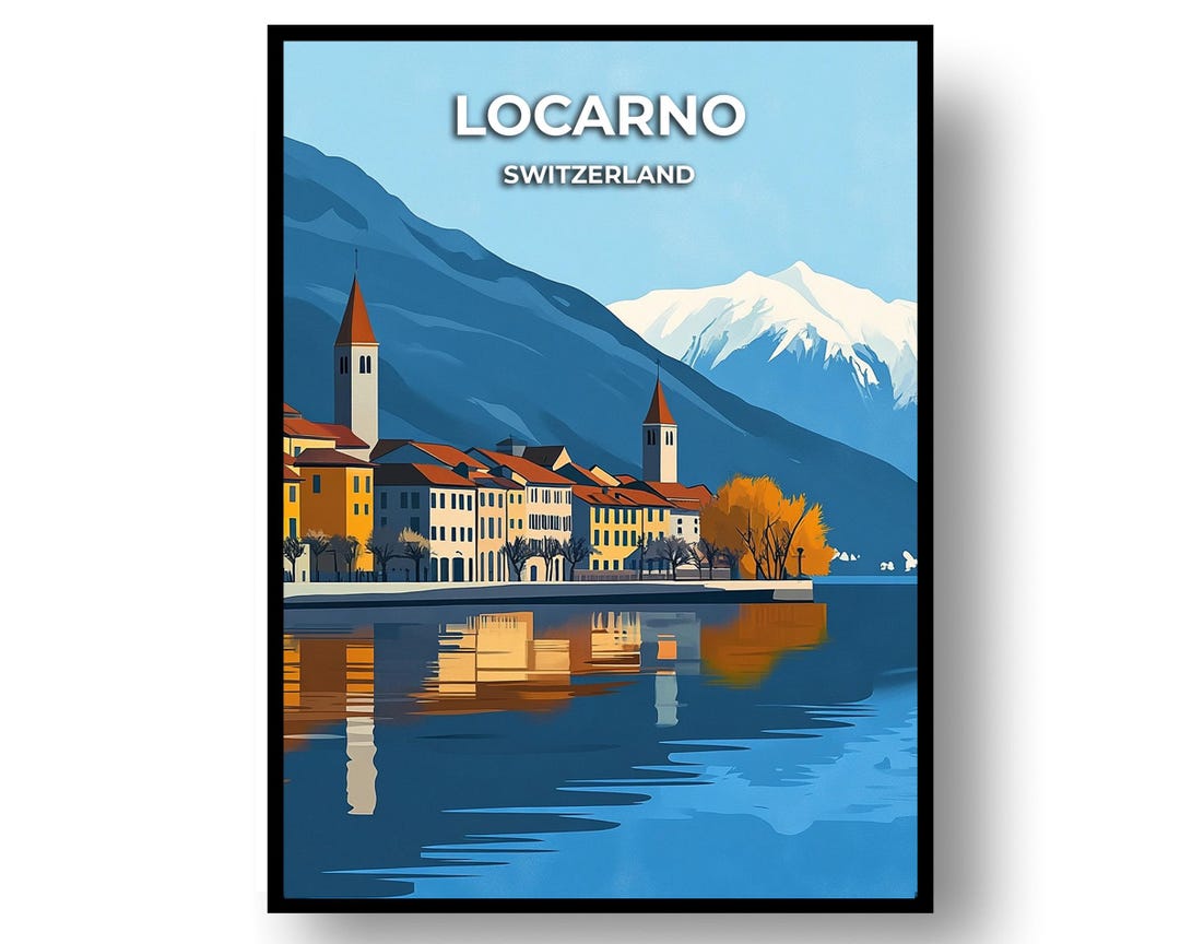 Locarno Travel Poster: Switzerland Wall Art, Framed or Digital - Etsy