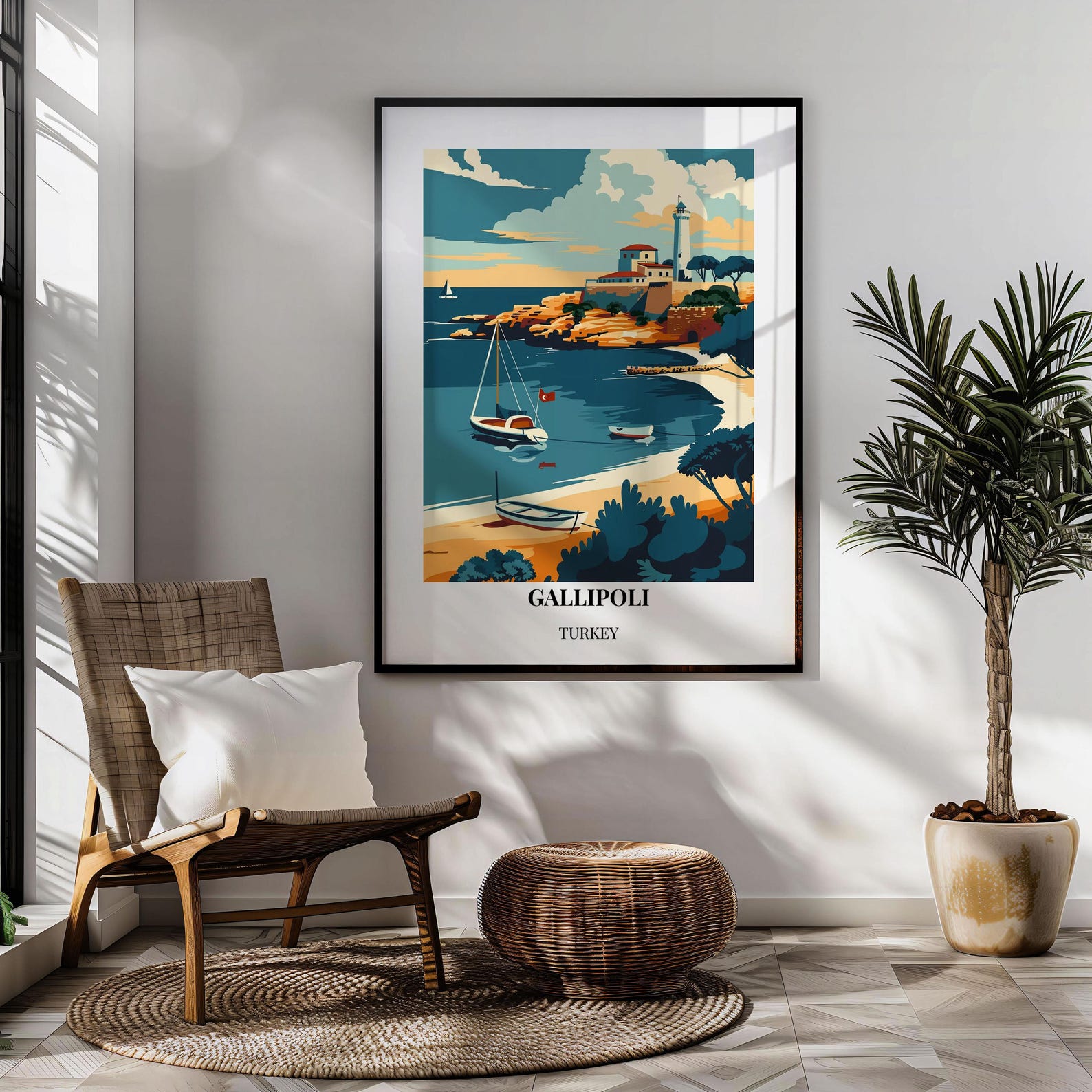 Gallipoli Travel Poster: Turkey Wall Art, Framed or Digital - Etsy