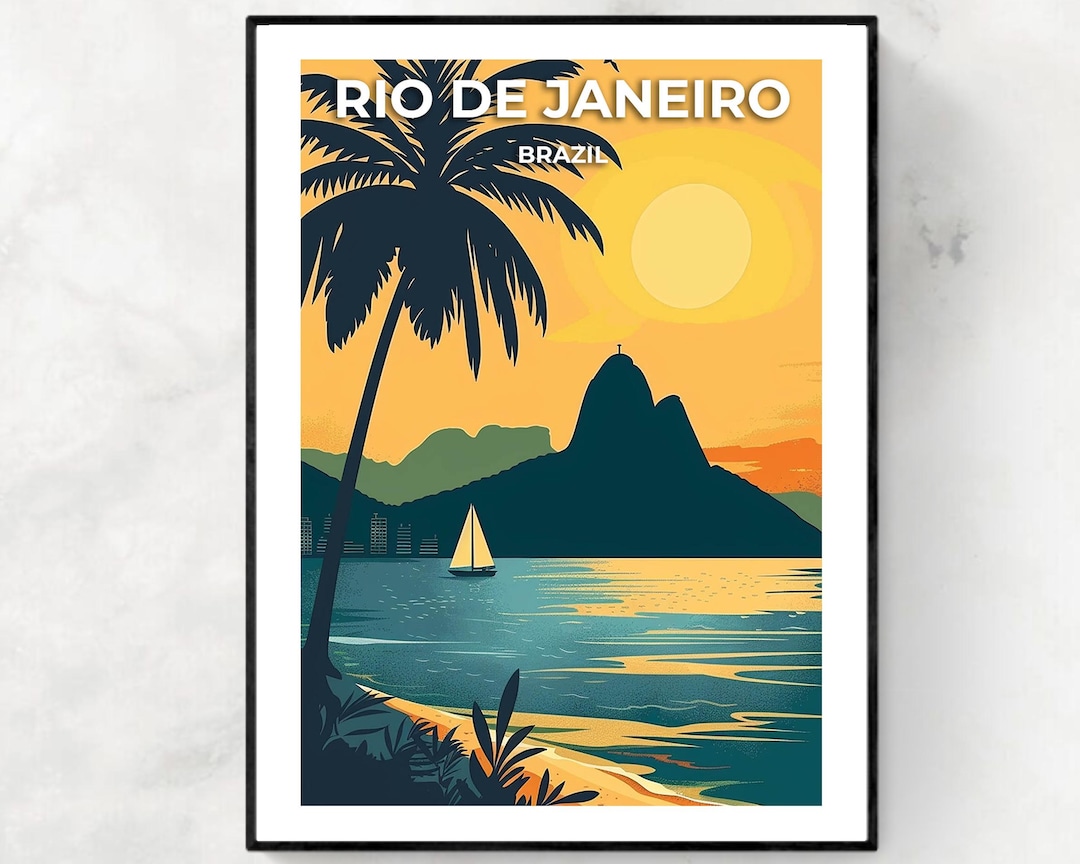 Rio De Janeiro Travel Print Wall Art, Rio De Janeiro Brazil City Print ...