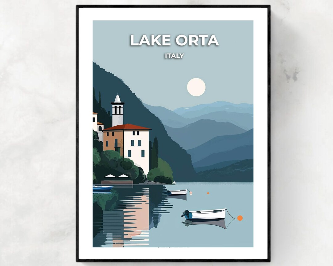 Lake Orta, Italy Travel Print Wall Art, Lake Orta - Italy City Print ...