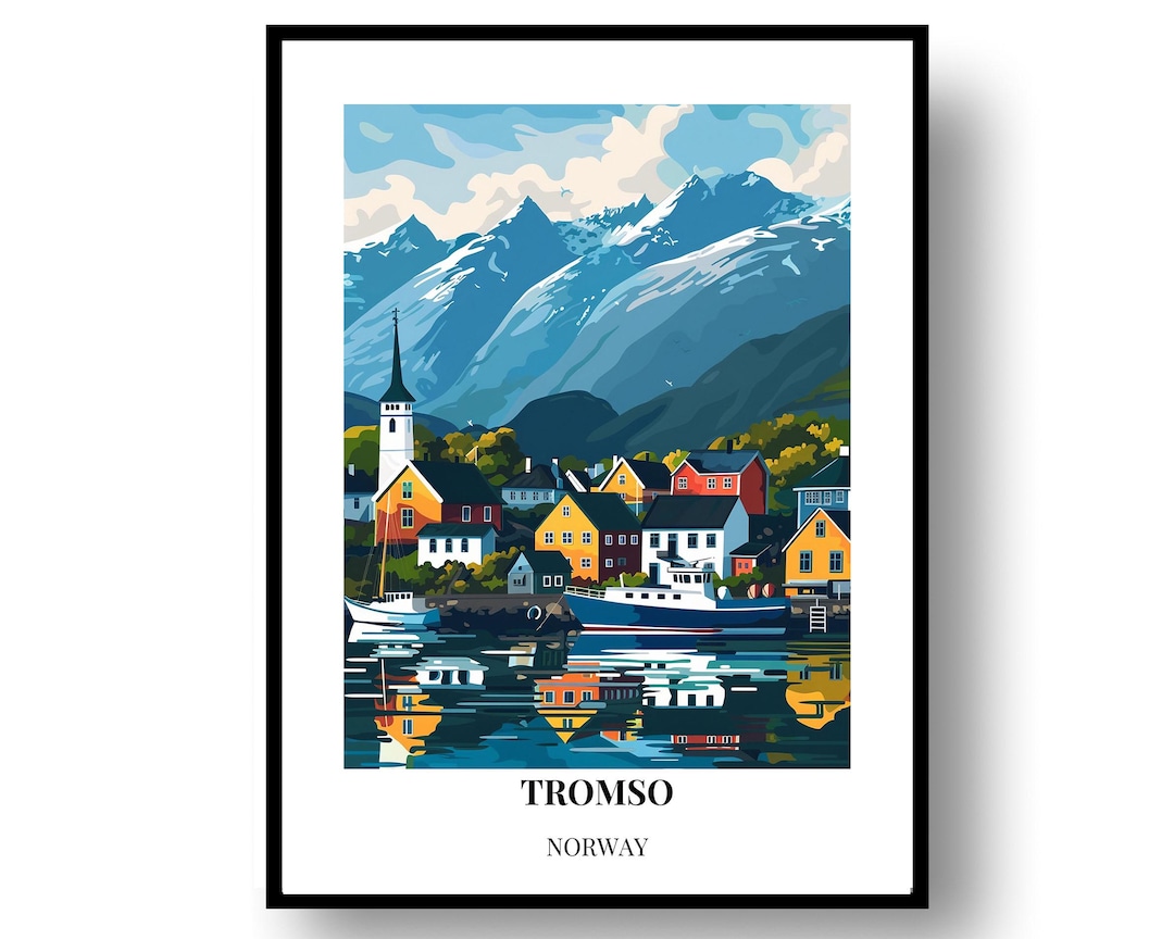 Tromso Norway Poster: Travel Wall Art - Framed or Digital Download - Etsy